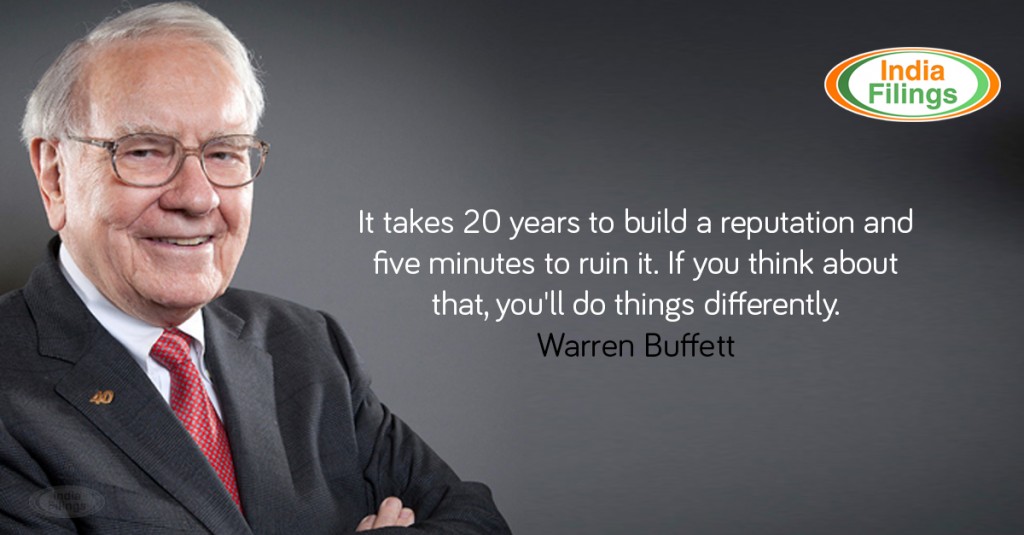 Warren Buffet's Quote About Reputation Warren Buffet's Quote About Reputation