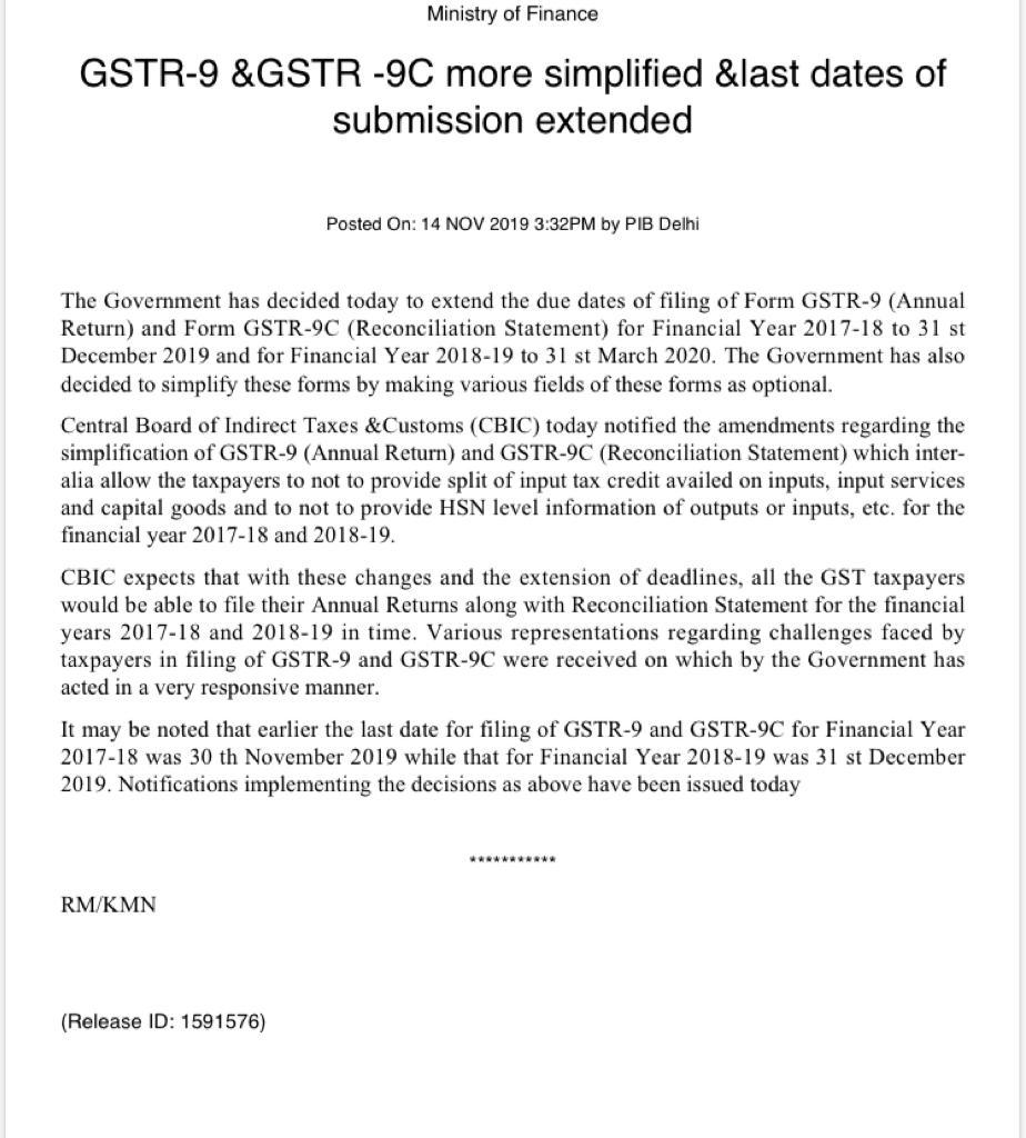 GST Annual Return Due Date - IndiaFilings GST Annual Return Due Date - IndiaFilings